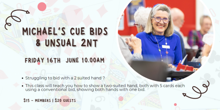 Michael’s Cue Bids and Unusual 2NT – SA Bridge Association