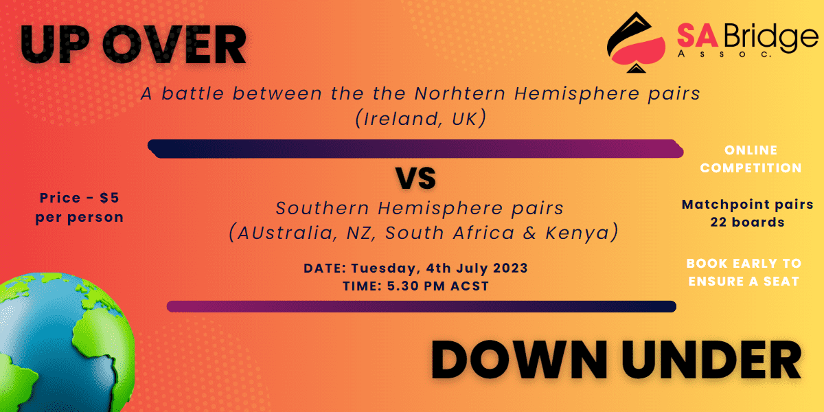 Up Over vs Down Under Online competition – SA Bridge Association